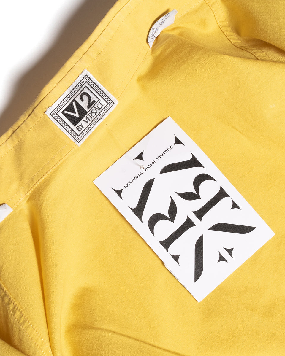 1980s Versace yellow shirt – nouveaurichevintage